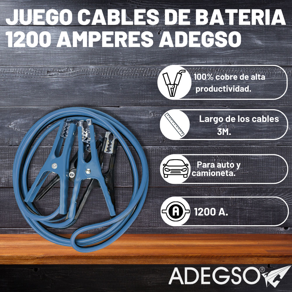 Juego cables para bateria 1200 AMP - Morano Máquinas y Herramientas